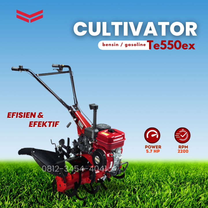 Traktor Mini Bajak Ladang Yanmar Cultivator Lahan Kering Te550ex ...