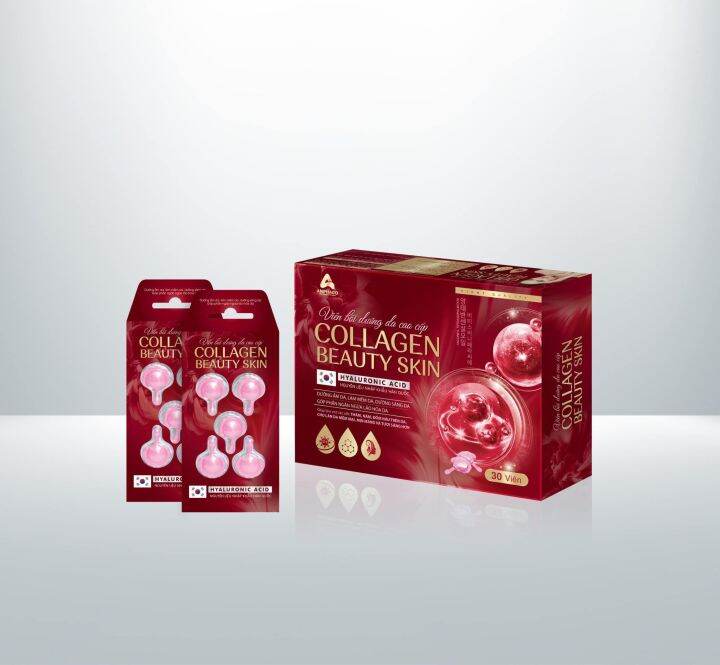 VIÊN BÔI DƯỠNG DA CAO CẤP COLLAGEN BEAUTY SKIN HYALURONIC ACID DƯỠNG ẨM ...