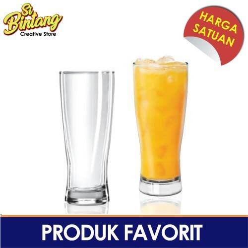 Gelas Polos Kaca/Beling - Model Tinggi/Flat - Kapasitas 375 ml - Tipe ...