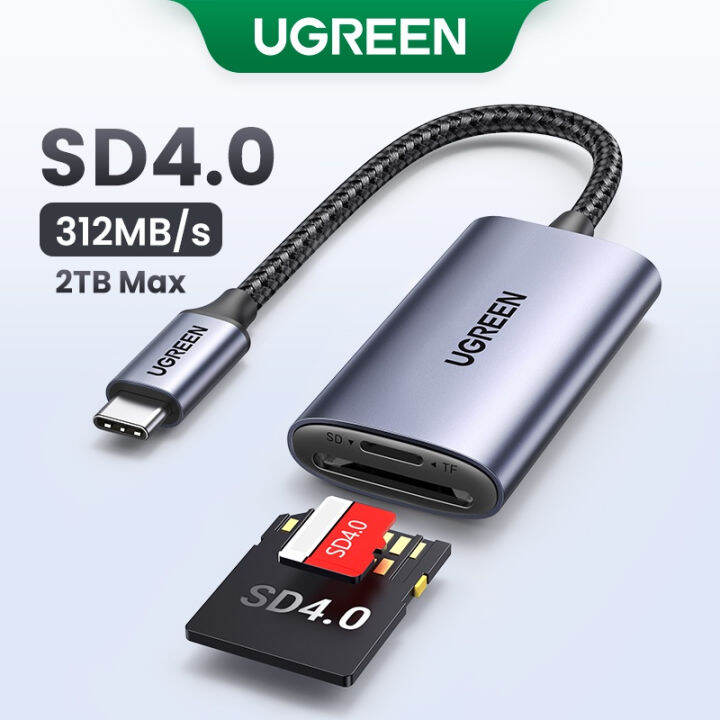 UGREEN รุ่น 80888 USB-C SD Card Reader 2 in 1 USB C Card Reader Adapter Type C Micro SD Memory ...