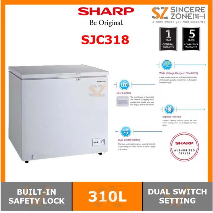 Sharp SJC318 310L Chest Freezer with Express Freezing | Lazada