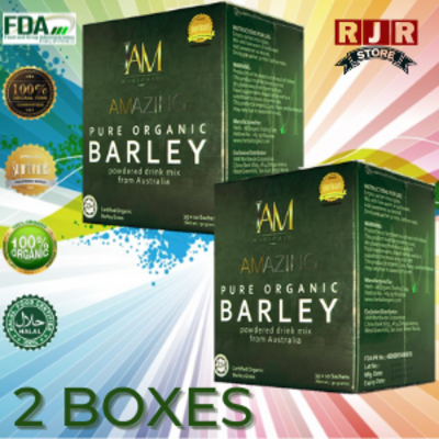 2 BOXES IAM Amazing Pure Organic Barley powdered drink mix from ...