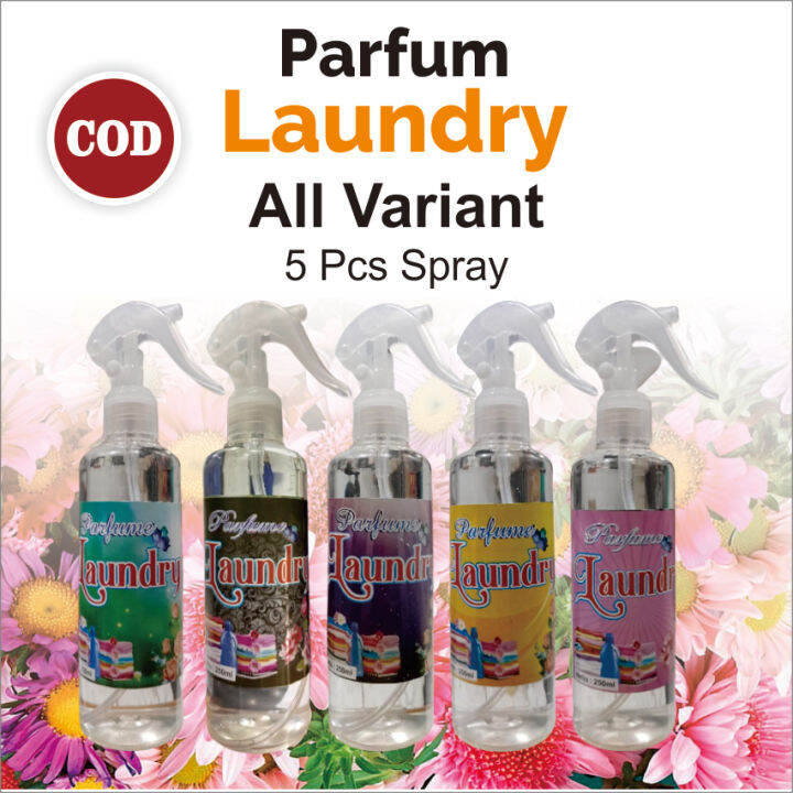 5 BOTOL PARFUM LAUNDRY SPRAY ALL VARIANT ( NETTO : 250ML PER BOTOL ...