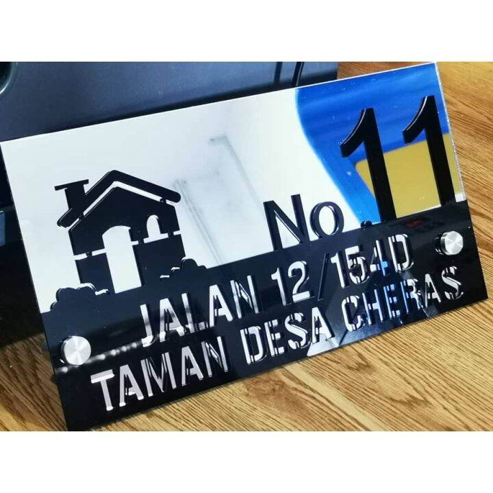 Modern House Sign Plate 3D Customize Nombor Plat Rumah Acrylic Sign ...