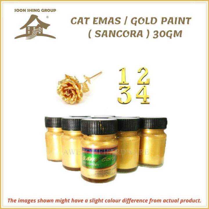 CAT EMAS / GOLD PAINT ( SANCORA ) 30GM | Lazada