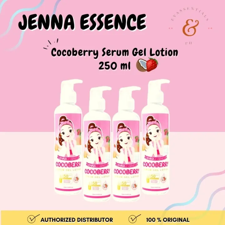 [Evassentialsph] Jenna Essence Cocoberry Serum Gel Lotion 250 mL SPF50 ...