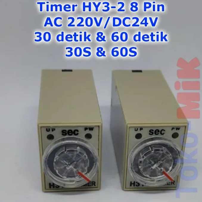 TIMER H3Y-2 H3Y 220V 30 & 60 DETIK 30S 60S DELAY TIMER 8 PIN | Lazada Indonesia