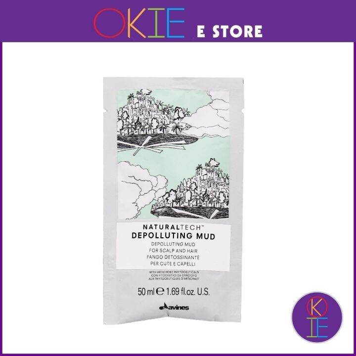 Davines NaturalTech Depolluting Mud Sachet - 50ml | Lazada