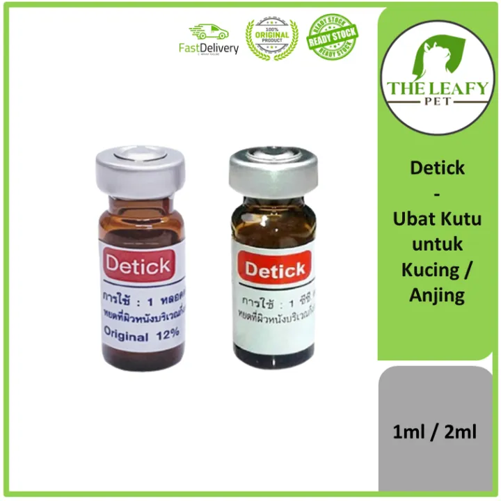 Detick ( Ubat Kutu untuk Kucing / Anjing ) - 1ml / 2ml | Lazada