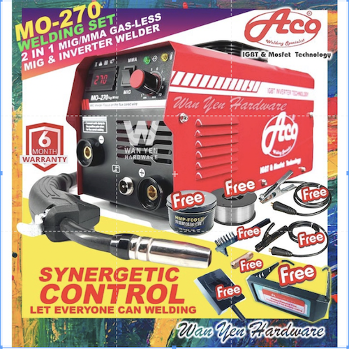 🔥 New Arrival 🔥ACO MIG MO-270 / MO 270 2 in 1 Gas-less MIG / Gasless ...