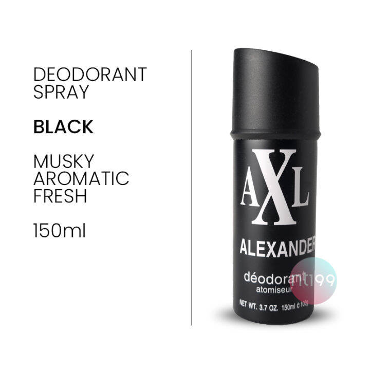 AXL Alexander Deodorant Spray Hitam 150ml | Lazada Indonesia