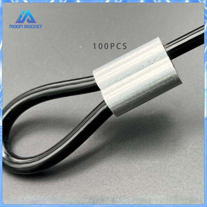 Moon ROCKET 100x Wire Rope Aluminum Sleeves Steel Wire Rope Aluminum ...