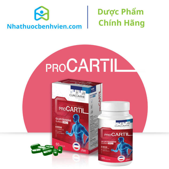 ProCARTIL viên Uống Bổ Xương Khớp hộp 60 viên Bổ Sung Glucosamine ...