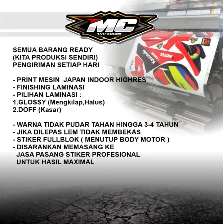 MC Cutting Sticker - Decal Stiker Aerox 155 full body new connected ...