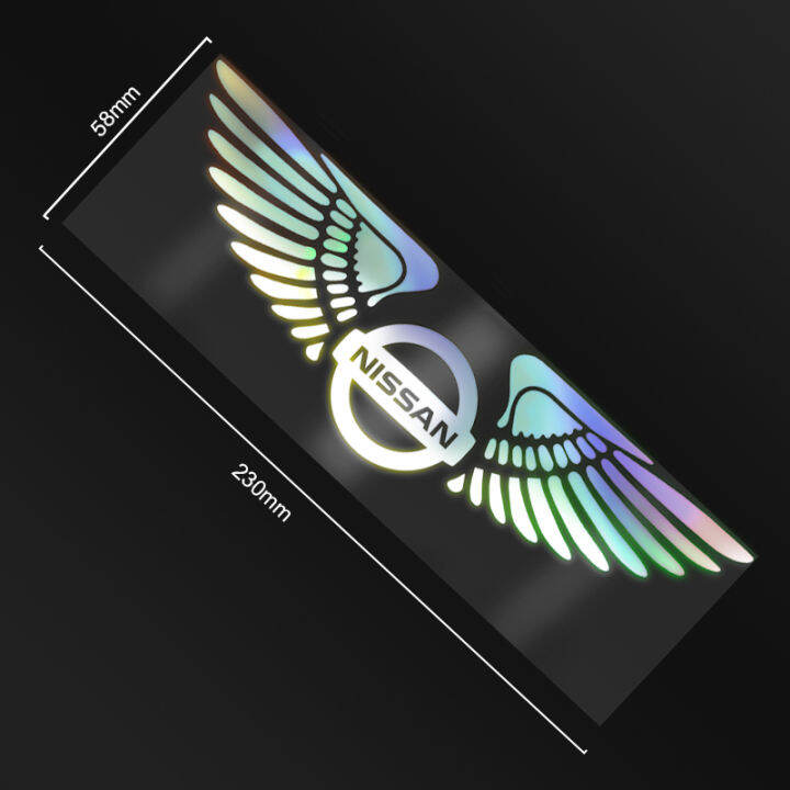 NT| 1Pcs Car Stickers Angel Wings PVC Stickers Decals Waterproof Decal ...