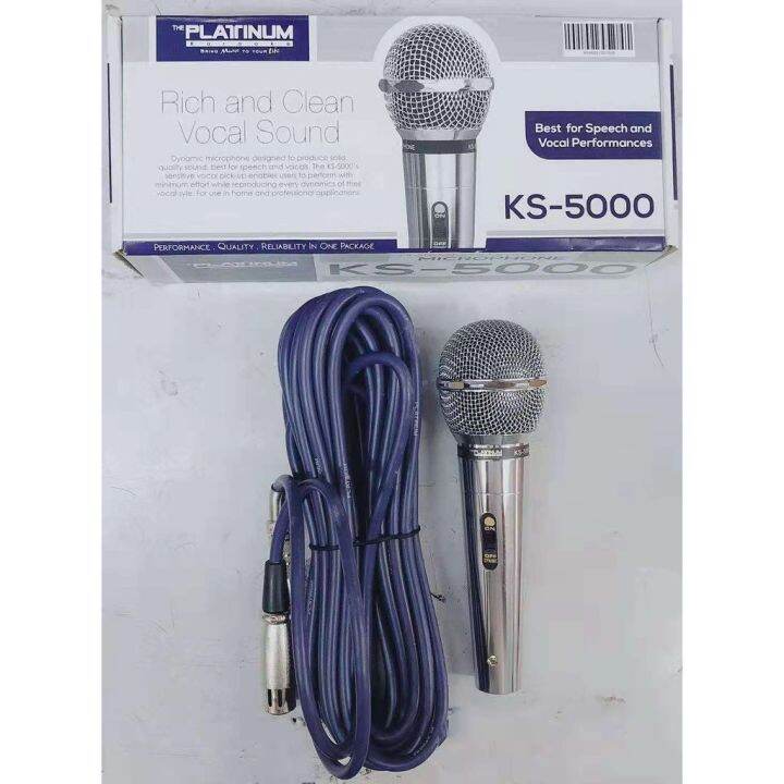 With Free Foam New Platinum Heavy Duty Wired 10 Meter Microphone KS ...