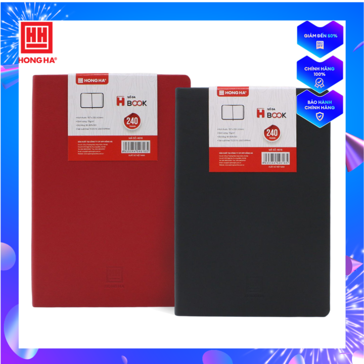 Sổ Da B5 240 Trang H Book Hồng Hà 4616 Lazada Vn
