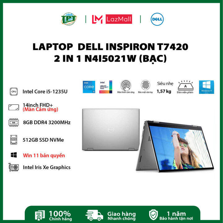 Laptop Dell Inspiron T7420 2 in 1 N4I5021W (Bạc) | Lazada.vn