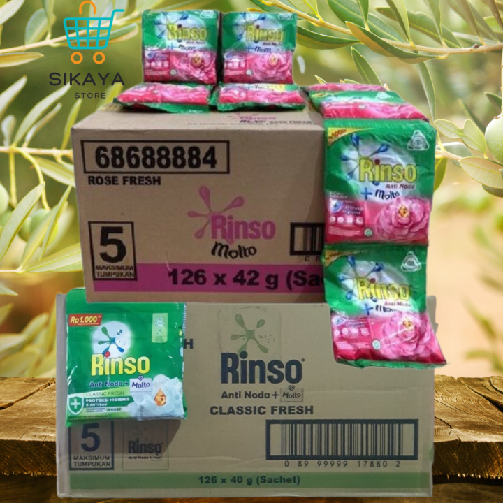 1Dus Rinso Bubuk Sachet 126 x 38 g (1 dus eceran 1000 ) | Lazada Indonesia