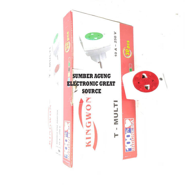 Kingwon T Multi Lampu LED Indikator Jek Cabang Colokan Litrik 10A 250V ...