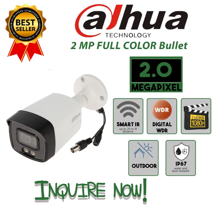 DAHUA 2MP Outdoor FULL COLOR / Bullet Type / Bullet Camera / Full Color ...