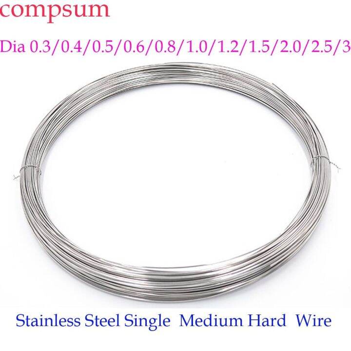 Stainless Steel Rope Single Bright Hard Wire Medium hard spring steel ...