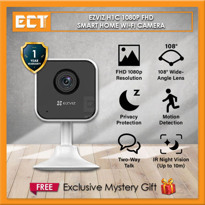 Ezviz H1C 1080P FHD Smart Home Wi-Fi Camera with IR Night Vision and ...