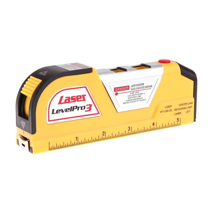 LV-02 Laser Level Pro 3 With 2 Way Level Bubble 2.5m Measuring Tape ...