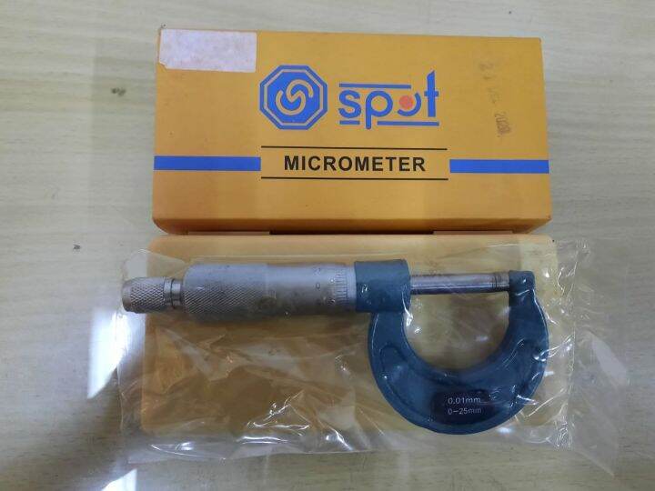 Outside Micrometer 0-25 mm SPOT Alat Ukur Ketebalan Mikrometer Micro ...