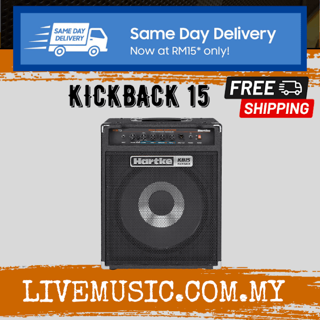 Hartke KB15 Kickback 15 - 500 Watt Bass Combo Amplifier (KB-15 ...