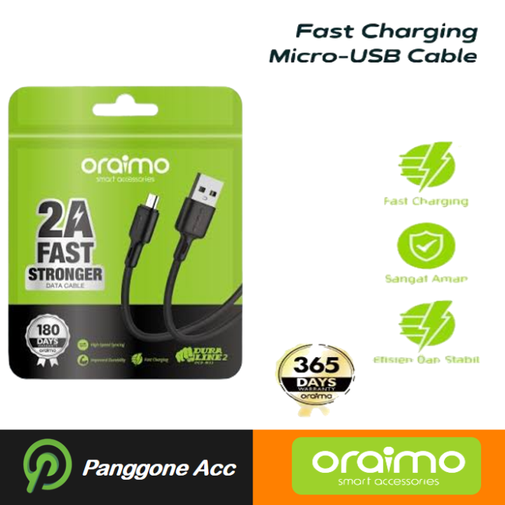 Oraimo Kabel Data Micro USB Android Data Cable Fast Charging 1 meter ...