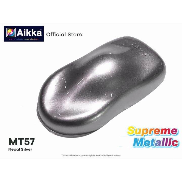 Aikka Supreme Metallic MT57 NEPAL SILVER Cat Kereta Motor Cat Bancuh ...