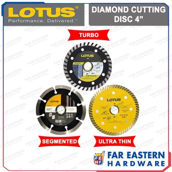 LOTUS Diamond Cutting Disc Ultra Thin Segmented Turbo 4 LTAC | Lazada PH