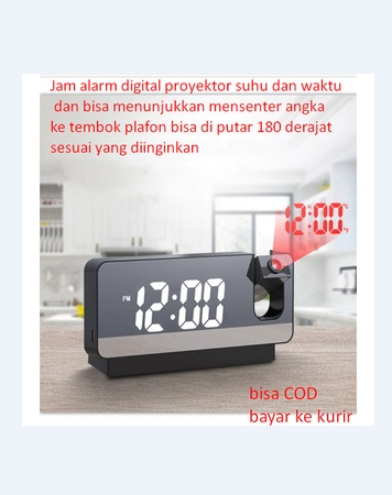 Jam alarm digital proyektor suhu dan waktu dan bisa menunjukkan ...