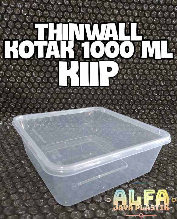 Thinwall kotak 1000 ml KIIP / KIIP FOOD CONTAINER / wadah plastik 1L ... Thinwall kotak 1000 ml KIIP / KIIP FOOD CONTAINER / wadah plastik 1L ...