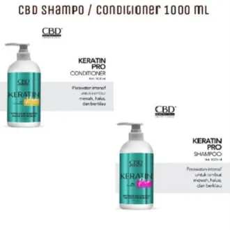 Cbd Shampoo Dan Conditioner 1 Liter Pro Keratin Daily Menghaluskan Dan ...