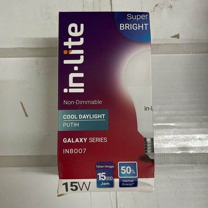 LAMPU LED BULB INLITE IN-LITE INB007 15 WATT 6500K COOL DAYLIGHT ...