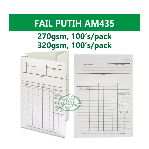 KULIT FAIL PUTIH (AM 435) 100 Sheets | Lazada