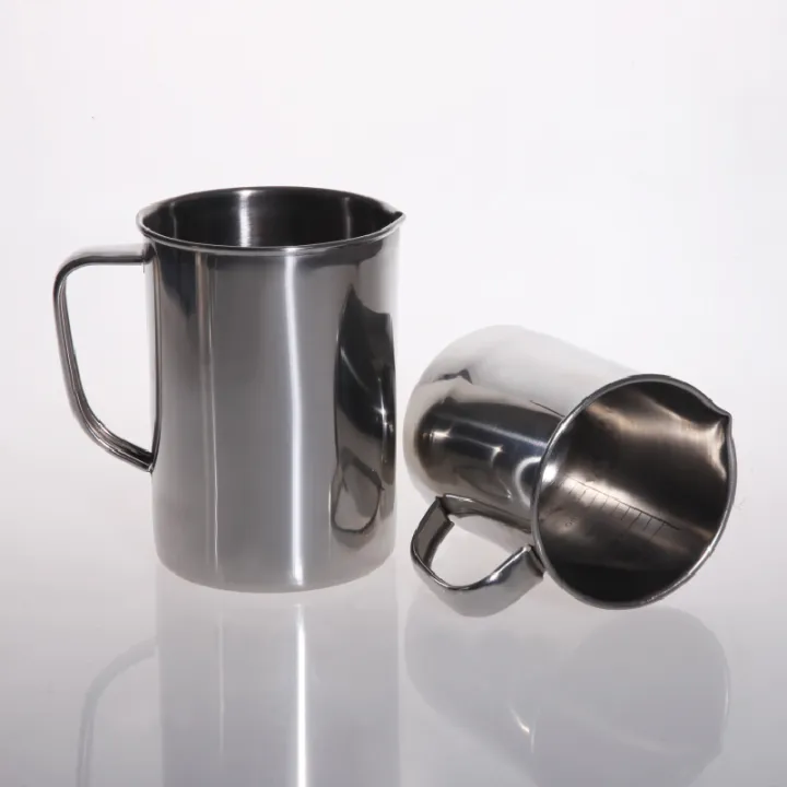 Laboratory stainless steel measuring cup 500/1000/2000ml stainless steel graduated measuring cup ...
