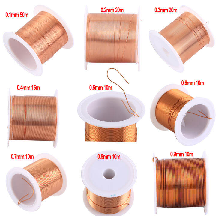 1 Roll copper lacquer wire 0.1mm -0.9mm Cable Copper Wire Magnet Wire ...