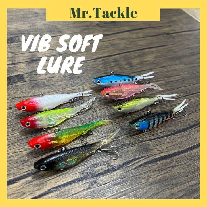 【MR.T】 Wobber Soft Plastik VIB Soft Lures 9.5cm/21g Gewang Casting Siakap Haruan Fishing Bait ...