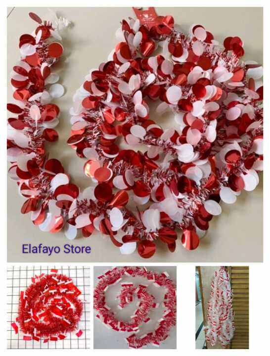 Slinger Rumbai Merah Putih Hiasan Dekorasi HUT RI Panjang 2 Meter ...