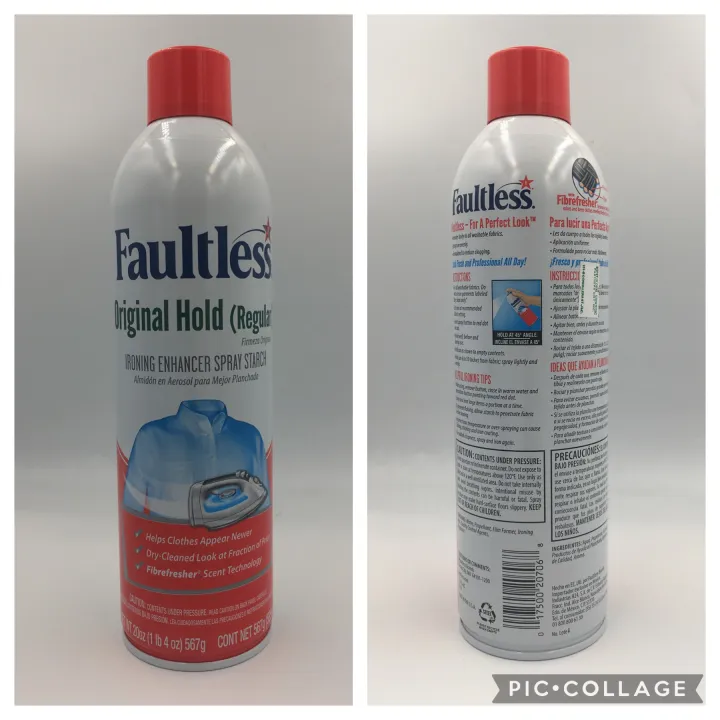 FAULTLESS Ironing Enhancer Spray Starch 585ml/567g (20oz) - Original ...