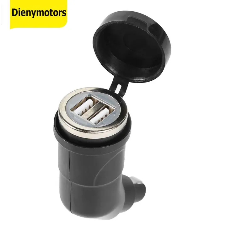 Motorcycle 5V 2.1A+1A Dual USB Fast Charger for BMW Hella DIN Plug ...