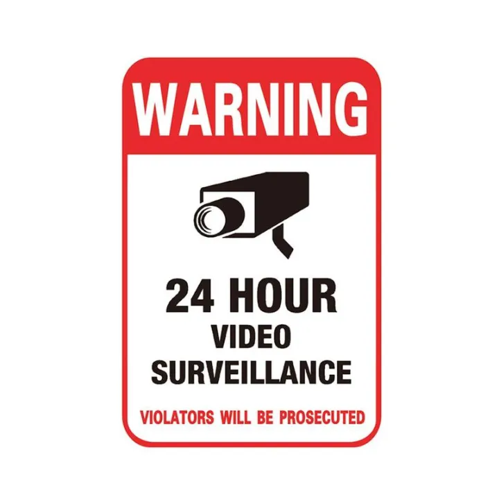 1 pc Monitor Warning Sticker Camera Sticker Signage And Video Sticker ...