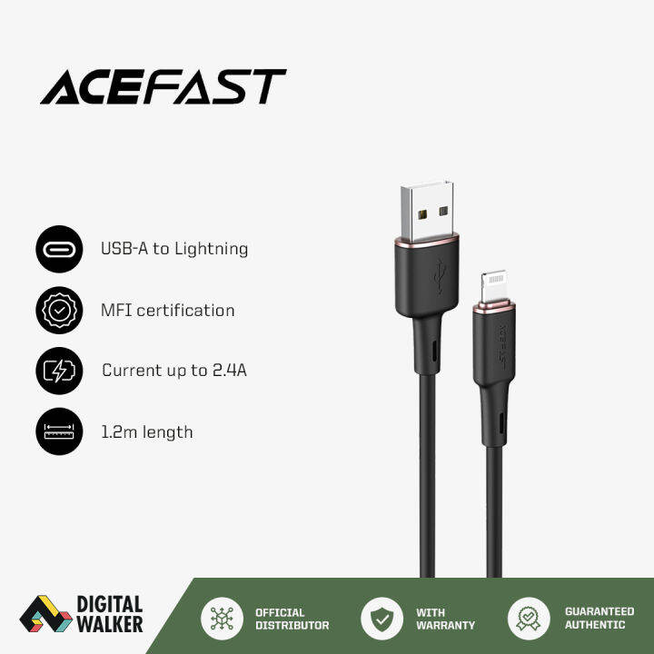 [Digital Walker] Acefast Mellow C2-02 USB to Lightning Cable 1.2M | Lazada PH