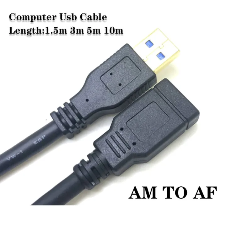 USB AM To AF Extension Cable Usb Cable Computer Network durable | Lazada PH