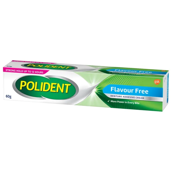 Polident Flavour Free Denture Adhesive Cream 60g | Lazada