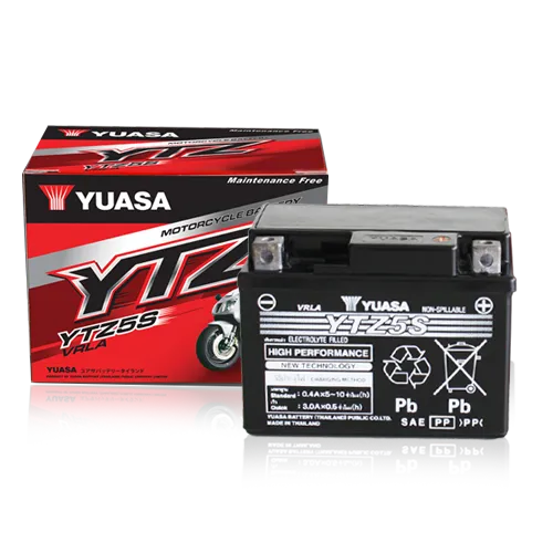 แบตตอรี่ YUASA YTZ5S แบตเตอรี่แห้ง แบตมอเตอร์ไซต์ ติดรถ HONDA wave100 ...