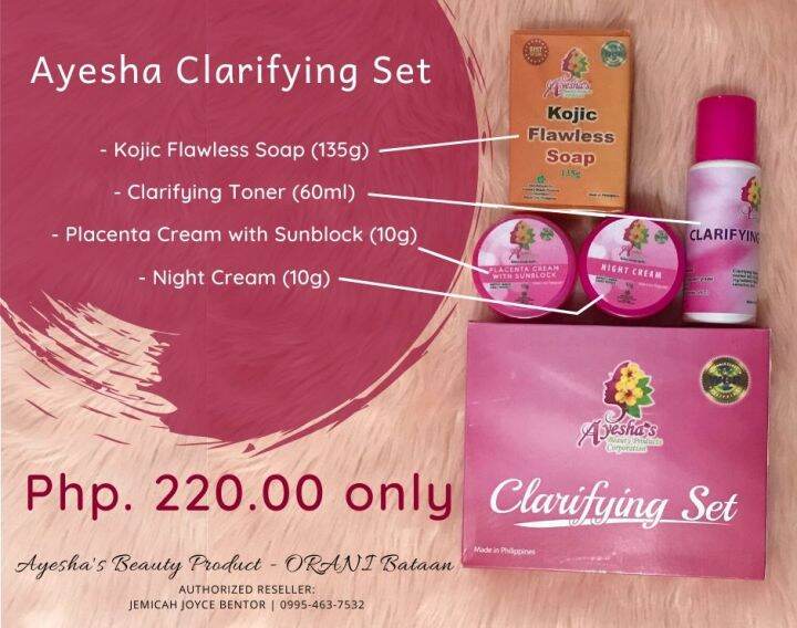 Original Ayesha CLARIFYING SET (Pink) - Skin care products set-Ayesha Beauty Clarifying Pink Set ...